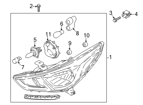 18647-61566-L Genuine Hyundai Bulb-Halogen