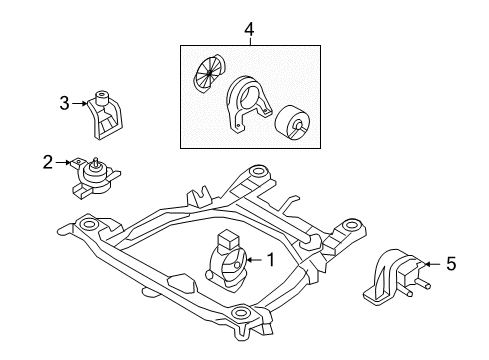21930-2B000 Genuine Hyundai Bracket Assembly-Roll Stopper,Rear