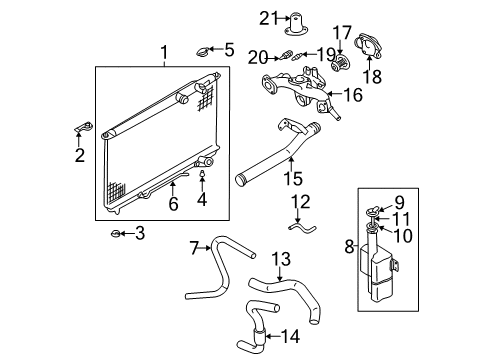 25430-3C050 Genuine Hyundai Reservoir Tank Assembly