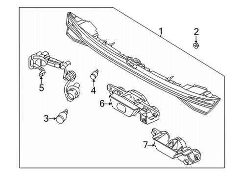 92409-AA230 Genuine Hyundai Lamp Assembly-Center GARNISH