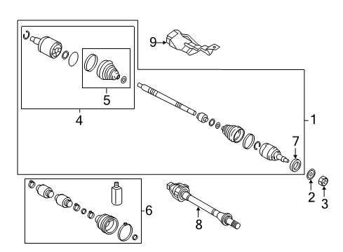 49583-C1330-SJ Genuine Hyundai BOOT KIT-FR AXLE DIFF SIDE