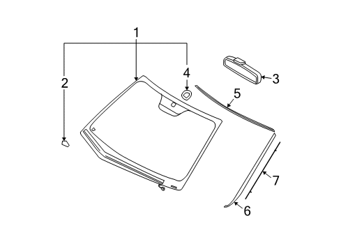 86110-2L101 Genuine Hyundai Windshield Glass Assembly