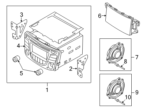 961AL-3I86C Genuine Hyundai Deck Assembly-Audio