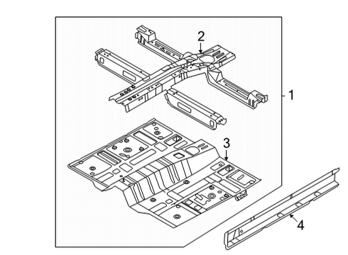 65101-CW000 Genuine Hyundai Panel Assembly-Center Floor