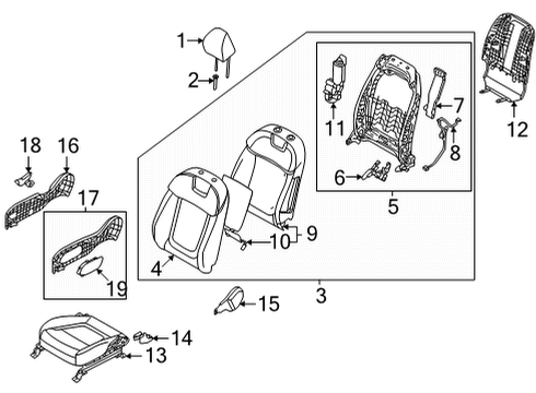 88700-N9020-PUA Genuine Hyundai Headrest Assembly-Front Seat
