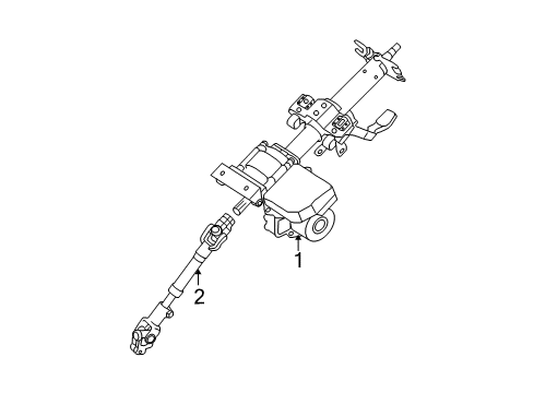 56310-2H200-AS Genuine Hyundai Column & Shaft Assembly-Steering