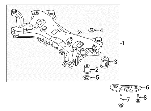 62405-C1550-AS Genuine Hyundai CROSSMEMBER COMPL