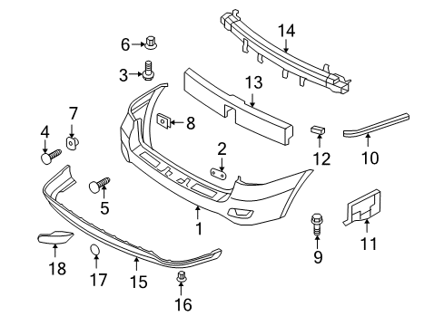 86630-0W700 Genuine Hyundai Impact Bar