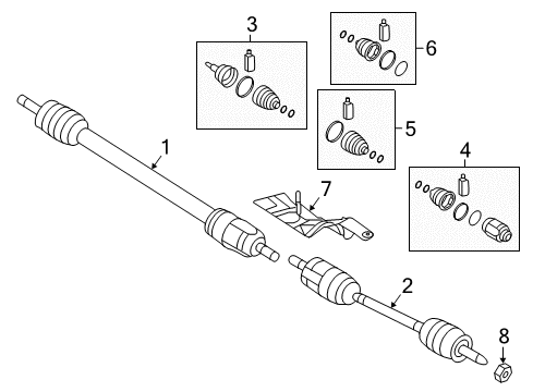 49581-3V500-SJ Genuine Hyundai BOOT KIT-FR AXLE WHEEL SIDE