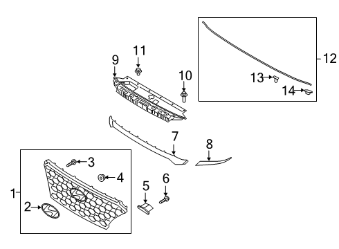 86350-S2110 Genuine Hyundai Front Radiator Grille Assembly