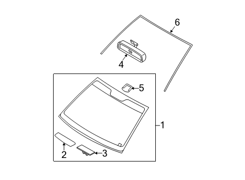 86110-1R020 Genuine Hyundai Windshield Glass Assembly