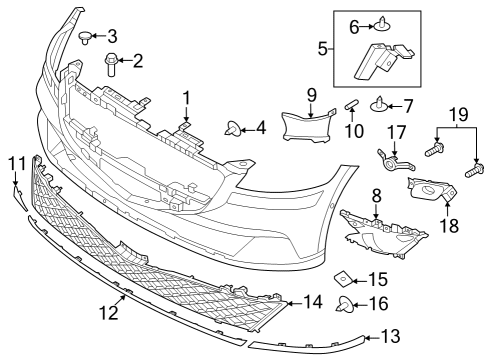 86550-JI000 Genuine Hyundai COVER-FR BUMPER
