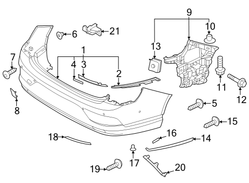 86650-JI070 Genuine Hyundai COVER-RR BUMPER LWR