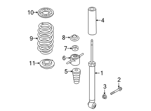 55307-GIAA0 Genuine Hyundai Rear Shock Absorber Assembly