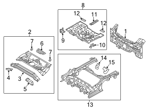 65662-2V000 Genuine Hyundai Bulkhead,RH