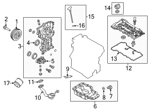 21350-2E030 Genuine Hyundai Cover Assembly-Timing Chain