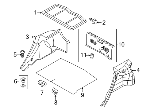 85910-1R000-V2 Genuine Hyundai Trim Assembly-Covering Shelf