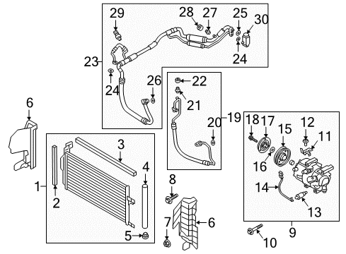 97775-M6400 Genuine Hyundai Suction & Liquid Tube Assembly