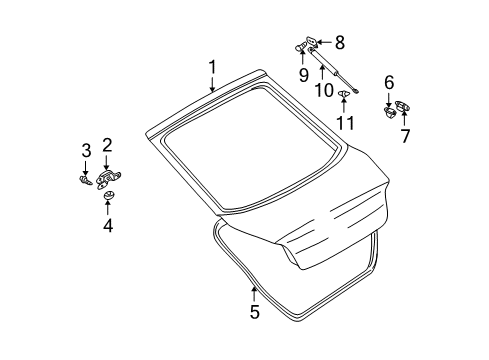 81771-2C000 Genuine Hyundai Lifter Assembly-Tail Gate
