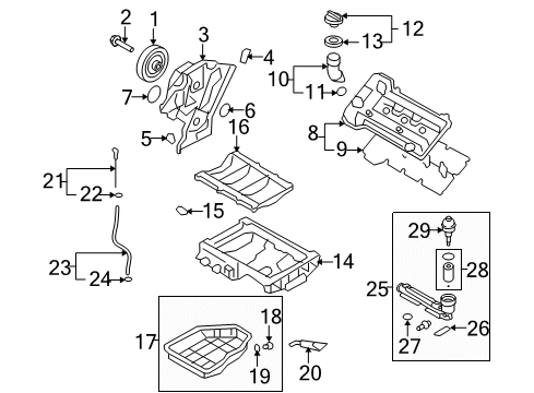 26320-3C30A - Genuine Hyundai SERVICE KIT-OIL FILTER(2)
