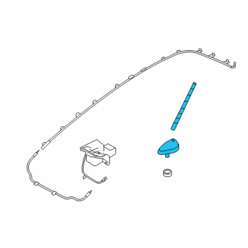 96210-J0100-B2R - Genuine Hyundai ANTENNA ASSEMBLY-COMBINATION