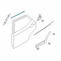 83850-S1001 Genuine Hyundai MOULDING Assembly-RR Dr Frame,LH