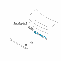 86310-4R000 Genuine Hyundai Sonata Emblem