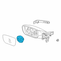 87612-1M000 Genuine Hyundai Actuator Assembly-Outside Mirror,LH