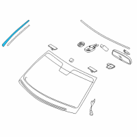 86131-3M000 Genuine Hyundai MOULDING-Windshield Glass Side,LH