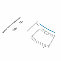 86130-3S000 Genuine Hyundai Moulding-Windshield,Upper
