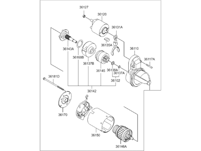 Genuine Hyundai Elantra Starter Motor