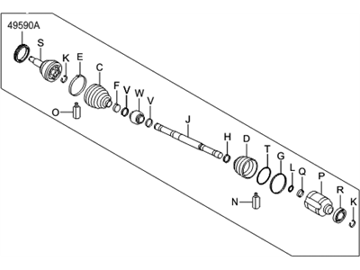 Genuine Hyundai Santa Fe Drive Shaft