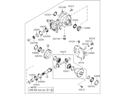 53000-3B200 Genuine Hyundai Carrier Assembly-Differential