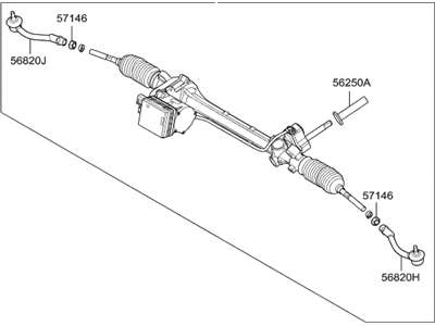 57700-B1200 Genuine Hyundai Gear & Linkage Assembly-MDPS