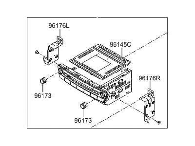 96560-B1421-4X Genuine Hyundai Head Unit Assembly-Avn