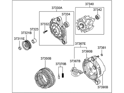 37300-37800 Genuine Hyundai Generator Assembly