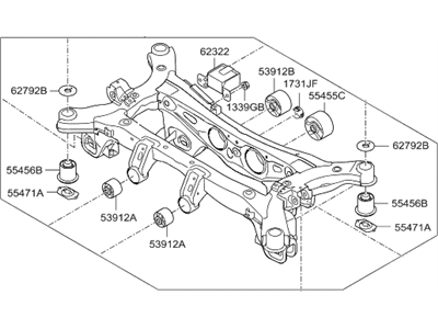 55405-2W550 Genuine Hyundai Crossmember-Rear