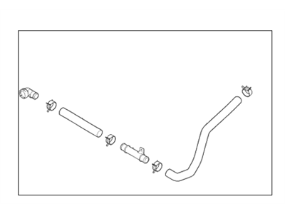 25415-C2100 Genuine Hyundai Hose Assembly-Radaator,Lower
