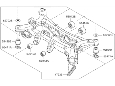 55405-2P250 Genuine Hyundai Crossmember-Rear