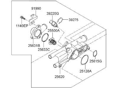 25600-2G400 Genuine Hyundai Control Assembly-Coolant Temperature