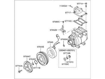 Genuine Hyundai Tucson A/C Compressor