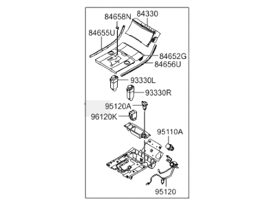 84650-3J421-5VV Genuine Hyundai Cover Assembly-Console UPR