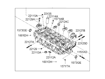 Genuine Hyundai Accent Cylinder Head