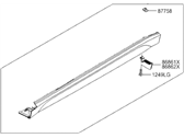 87752-D3000 Genuine Hyundai Moulding Assembly-Side Sill,RH