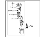 31110-C2500 Genuine Hyundai Fuel Pump & Sender Module Assembly