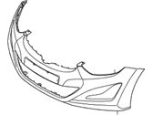 86511-3Y500 - Genuine Hyundai COVER-FRONT BUMPER