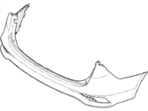 86611-4Z500 Genuine Hyundai Rear Bumper Cover, Upper