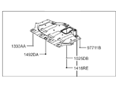 29130-C2001 Genuine Hyundai Panel-Under Cover,Engine