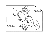 58302-F3A30 Genuine Hyundai Rear Disc Brake Pad Kit