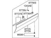 87722-2E010 - Genuine Hyundai GARNISH ASSEMBLY-FRONT DOOR SIDE RH